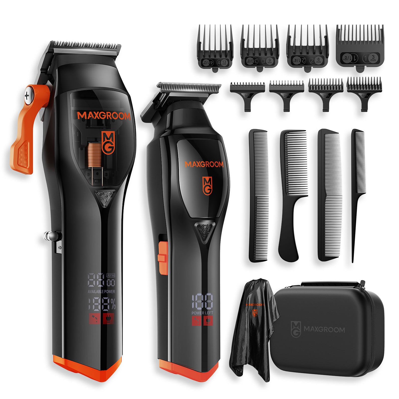 MAXGROOM Premium Barber Clippers & Trimmer Set